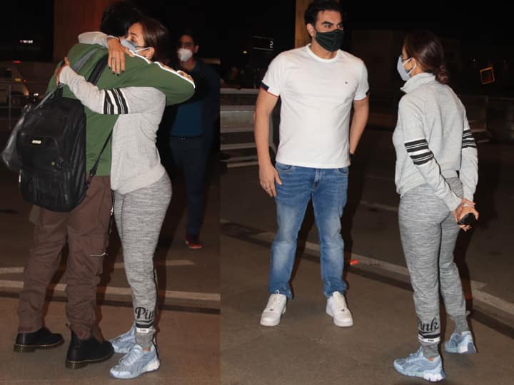 Malaika was moved to hug her son who was leaving, Arbaaz Khan stood up ...