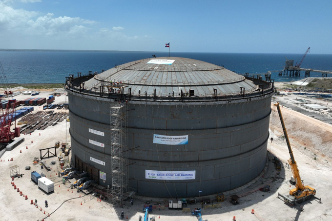 Install natural gas tank