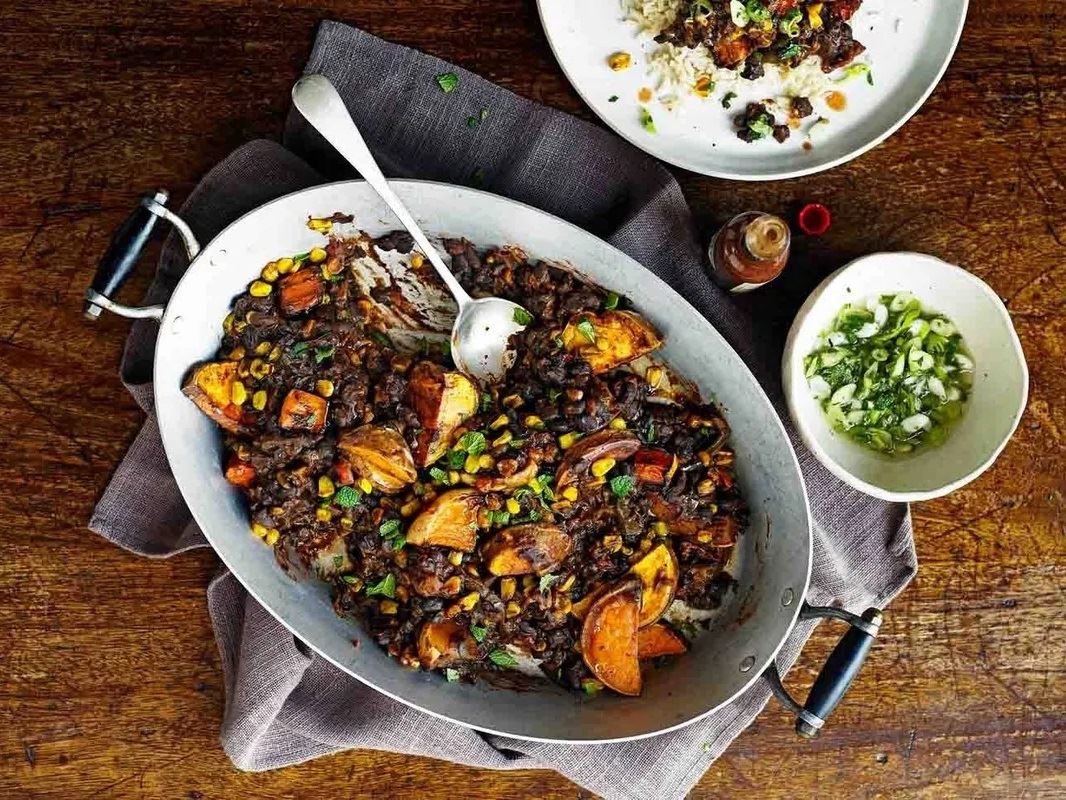 Mexican-style roasted vegetable ragout