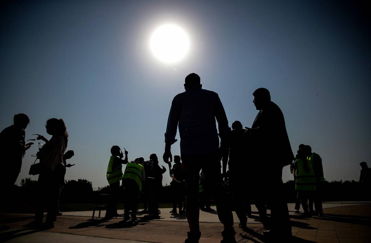 This is how the partial solar eclipse was seen in the world