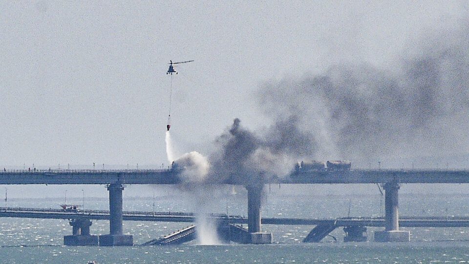 A truck bomb exploded on the Crimean bridge, a symbol of Russian annexation