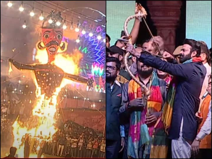 Ram Prabhas of 'Adipurush' performed Ravana's combustion in the Red ...
