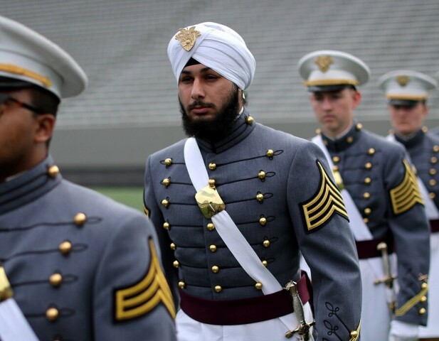 Sikhs in the US military are allowed to keep beards and wear turbans