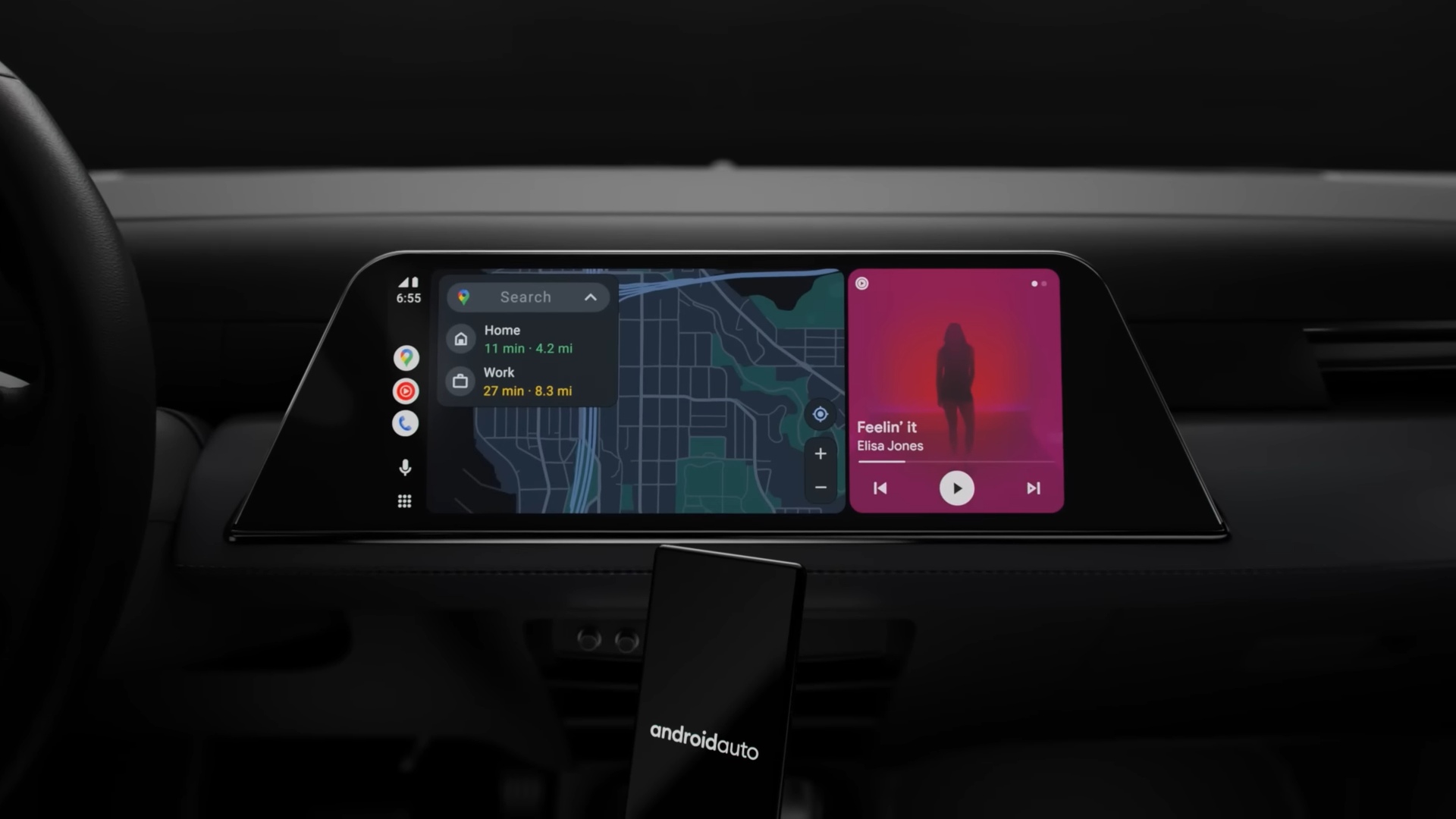 Google launches new split-screen Android Auto experience