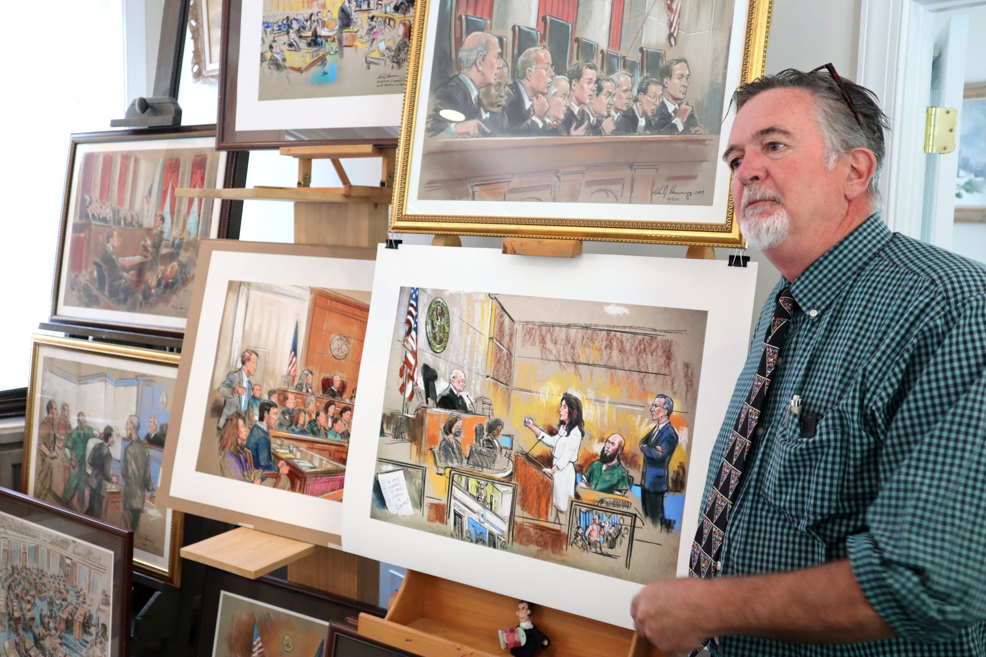 Courthouse cartoonist, an art mortally wounded in the US