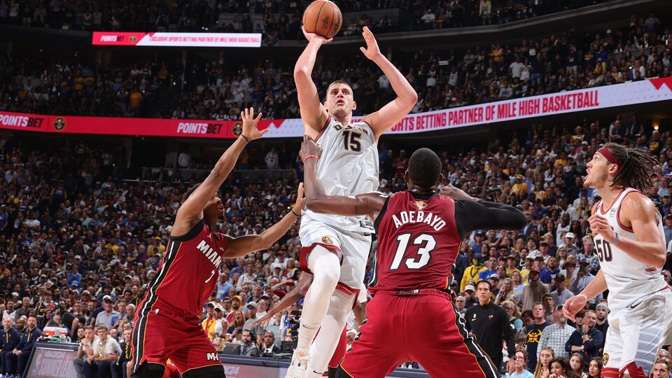 The Denver Nuggets, NBA champions after beating the Miami Heat