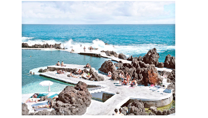 Aesthetic sea pool of saltwater