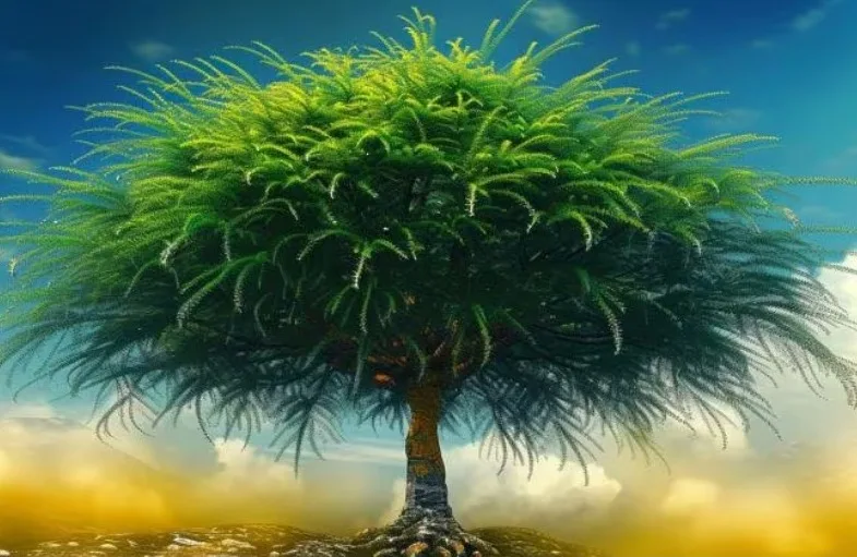 What did trees look like 350 million years ago?