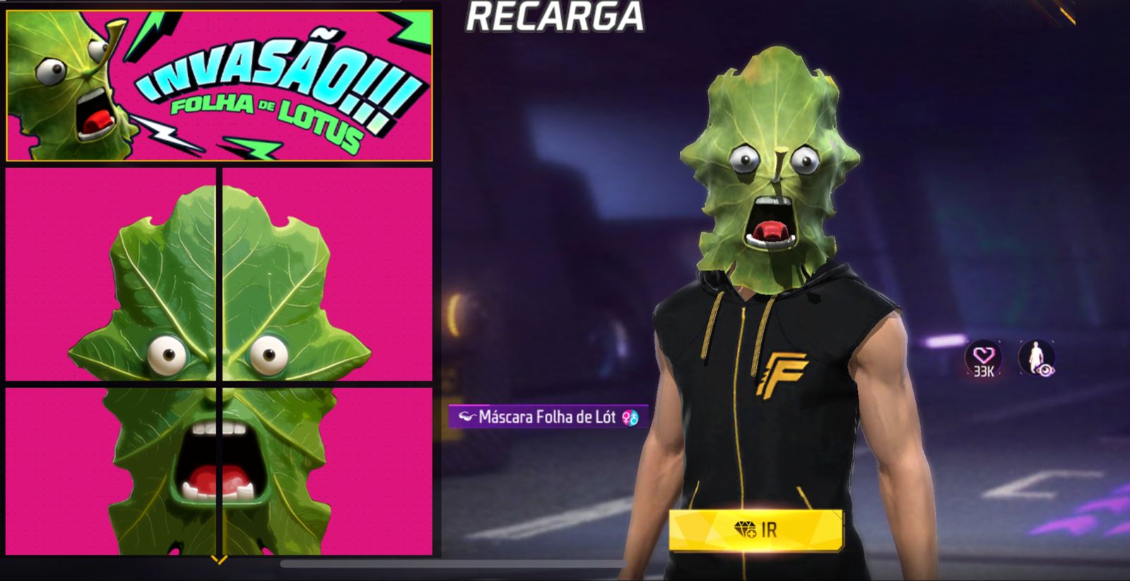 Free Fire: Get Lotus Leaf Mask with Diamonds