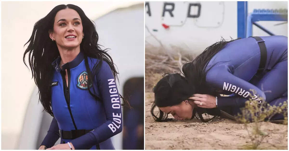 Katy Perry Returns to Earth after Singing in Space with All-Woman Crew