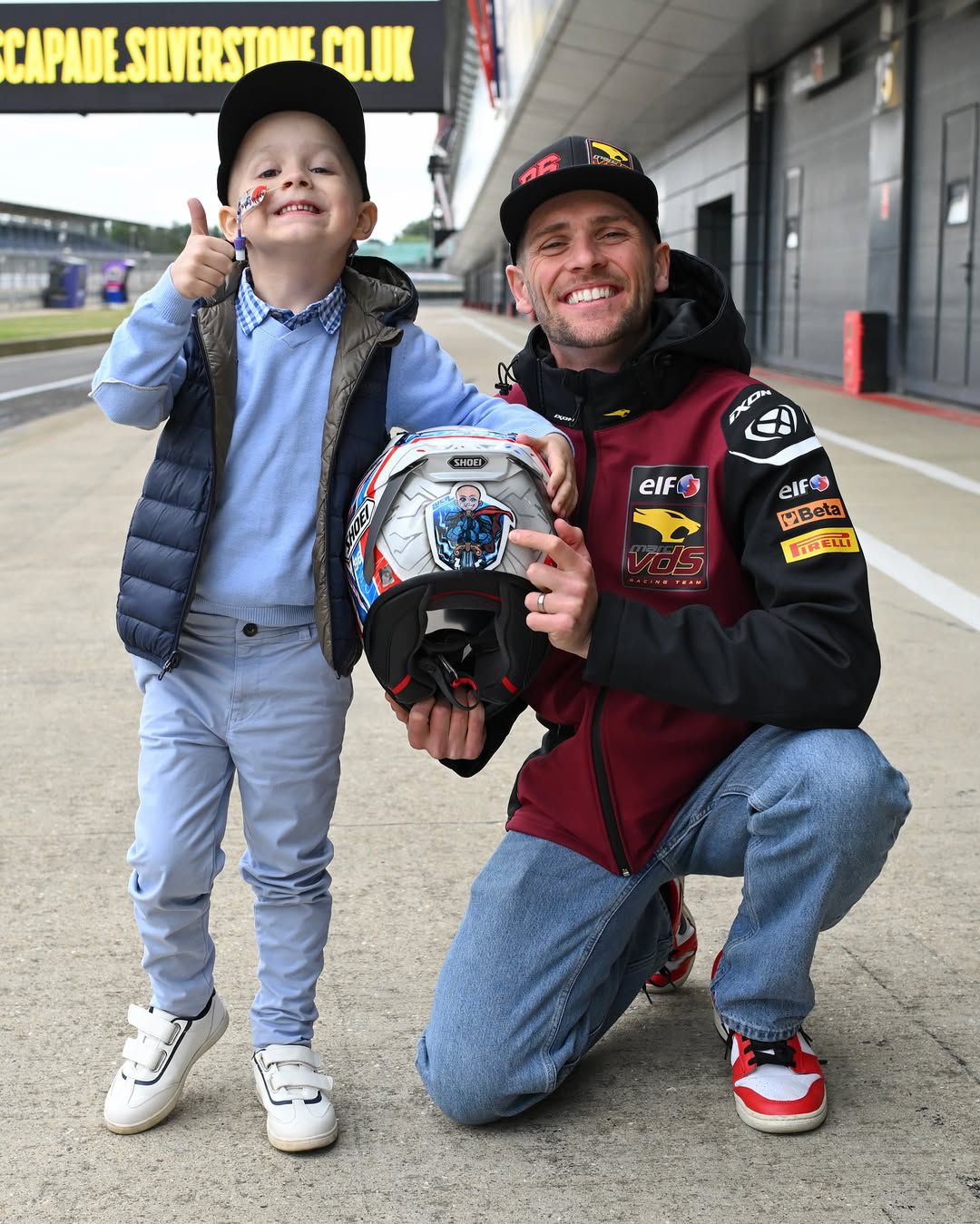 Jake Dixon Wears Helmet Designed by 6-Year-Old Cancer Patient Luca Guintoli