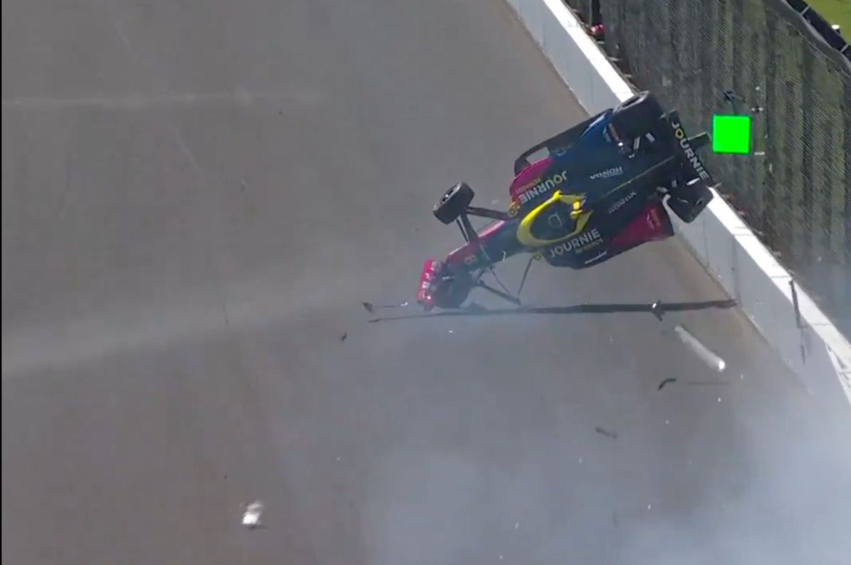 Kyffin Simpson Crashes in Terrifying Airborne Incident During Indy 500 ...