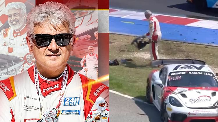 Ajith Kumar Escapes GT4 Race Crash in Italy, Praised for Track Cleanup