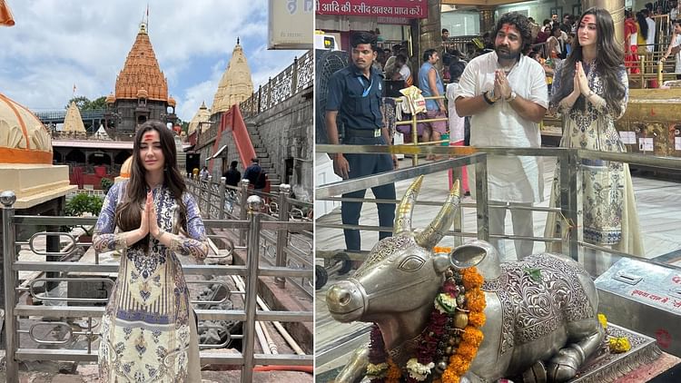 Giorgia Andriani Visits Ujjain Mahakal Temple, Shares Devotional Photos