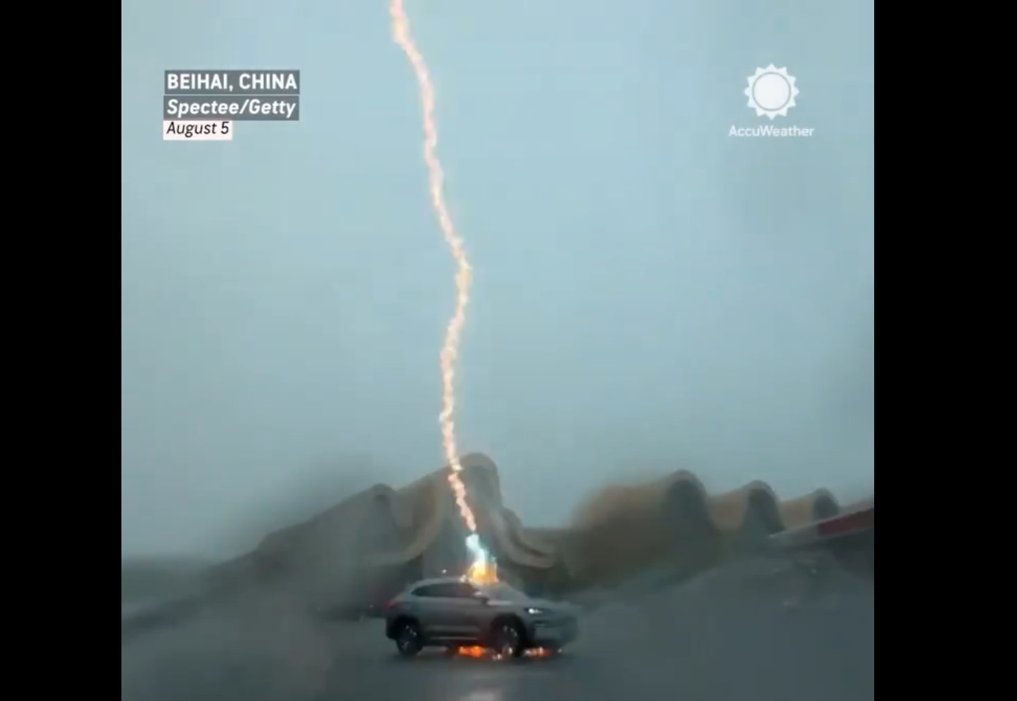 China EV Lightning Strike: Driver Safe Thanks to Faraday Cage