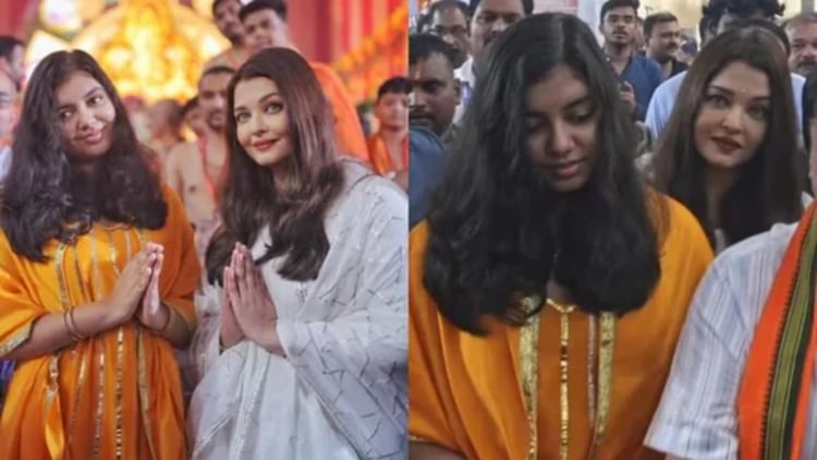 Aishwarya Rai, Aaradhya Bachchan Attend Mumbai GSB Ganpati Darshan